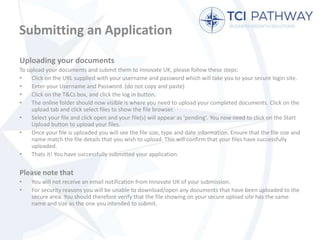 TCi Pathway - Innovate UK Application Guide | PPTX