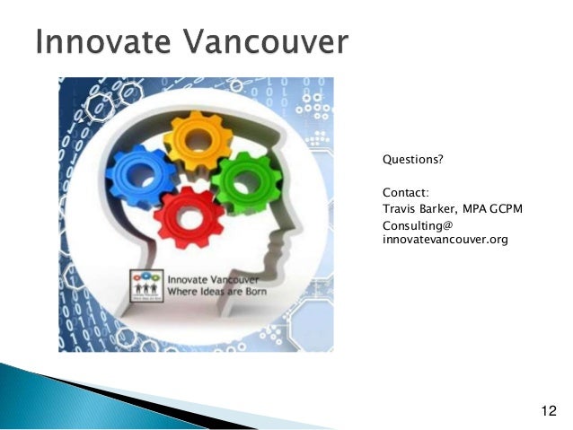 Innovate Vancouver: Strategic Innovation Planning & Learning Managem…
