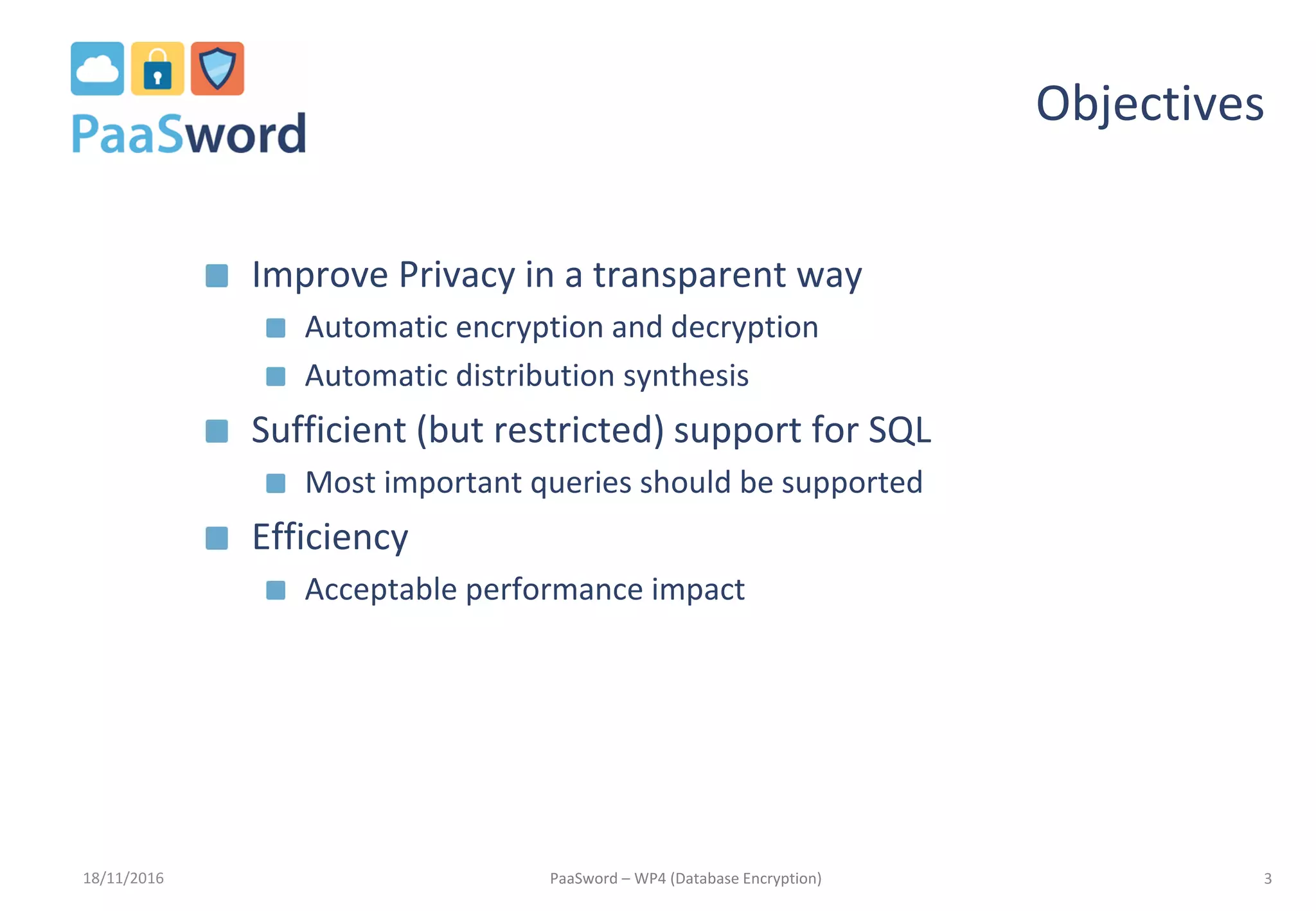 PaaSword - Distributed Searchable Encryption Engine | PPT | Free Download