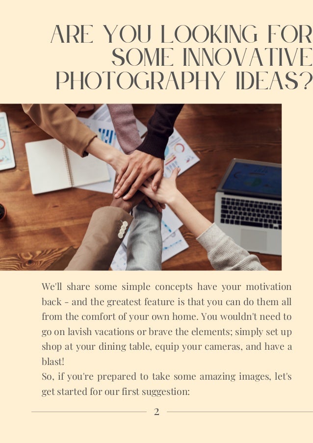 Innovatie Photography Ideas At Home | PDF