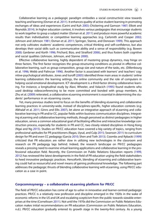 "Innovating an integrated approach to collaborative eLearning practices ...