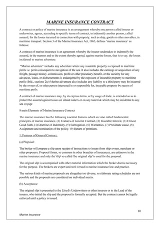 Marine Insurance | DOCX