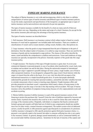 Marine Insurance | DOCX