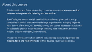 Innovation & Entrepreneurship - From Basics to Open Innovation | PPT