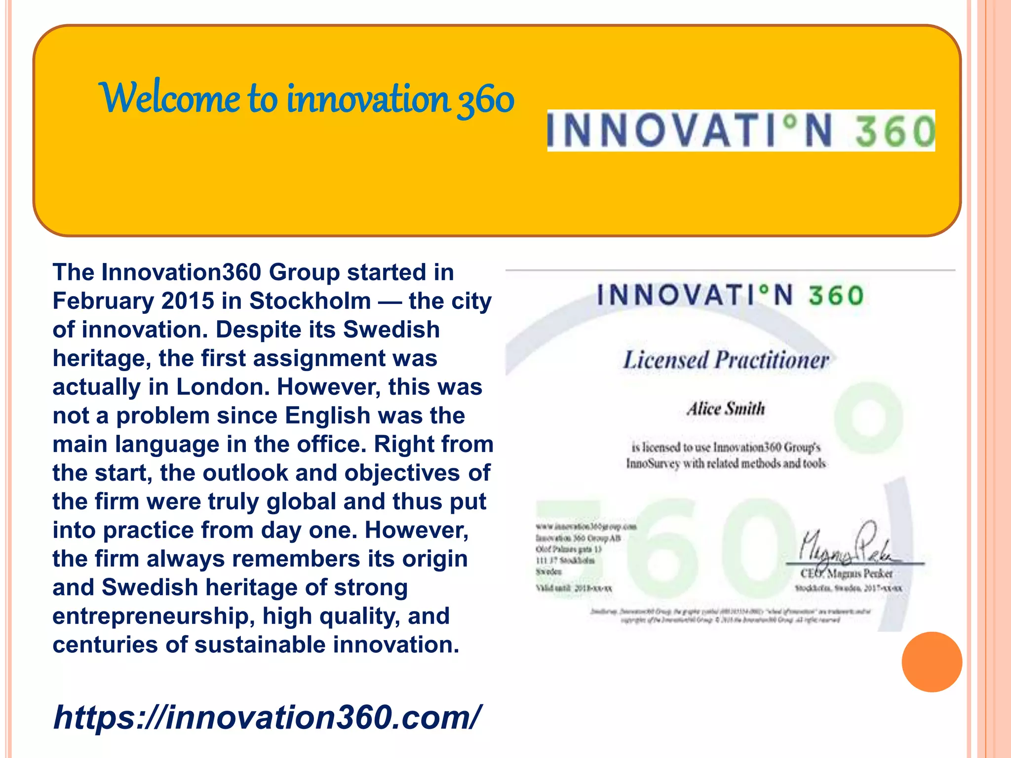 Welcome to innovation 360 | PPTX