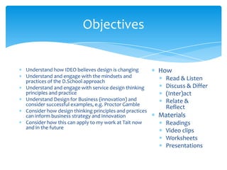 Innovation through design. Masterclass for Tait Communications | PPTX