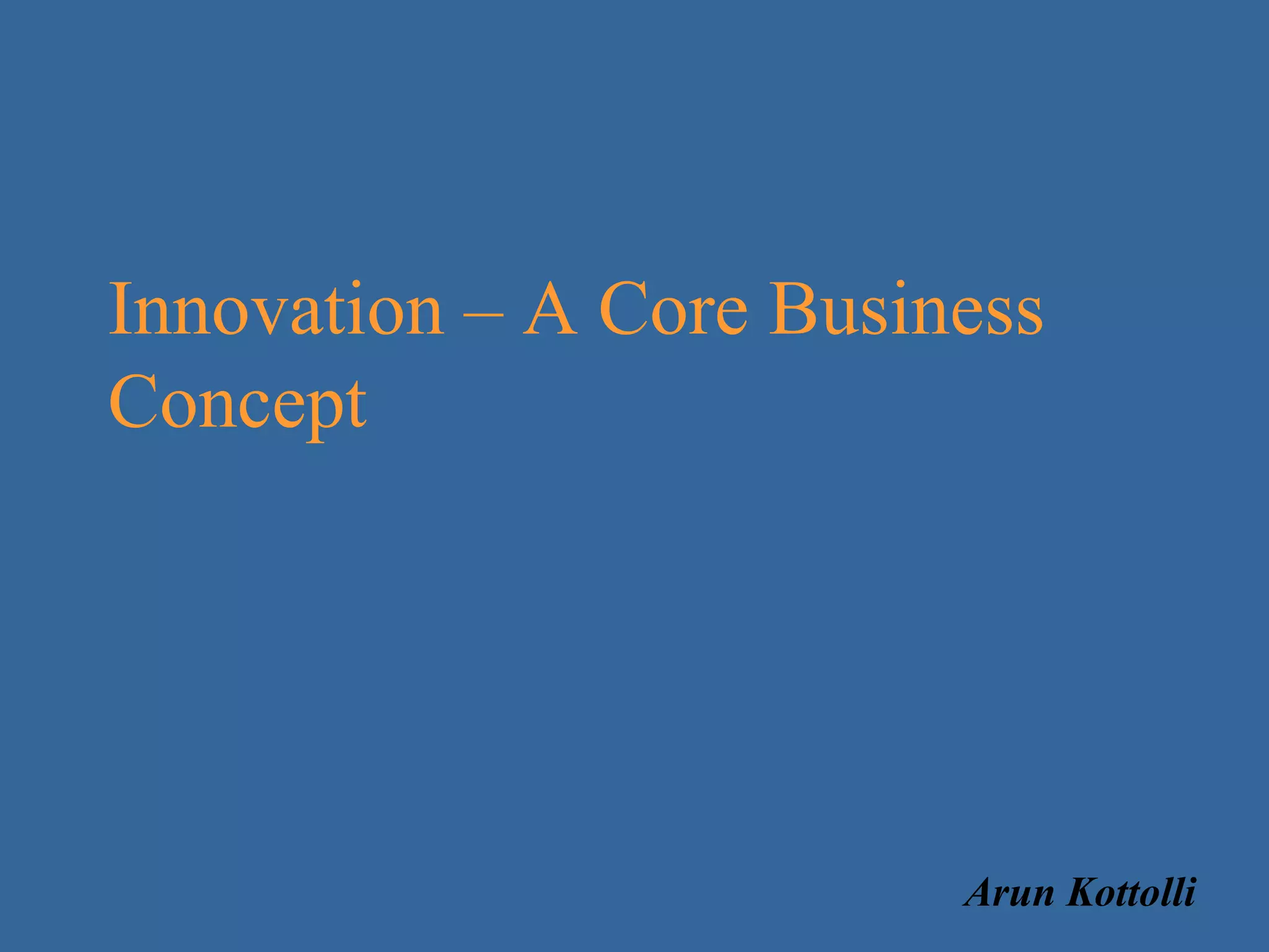 Innovation A Core Business Concept | PPS