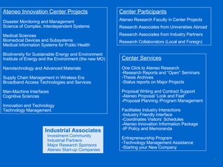 Innovation Center Intro Presentation | PPT