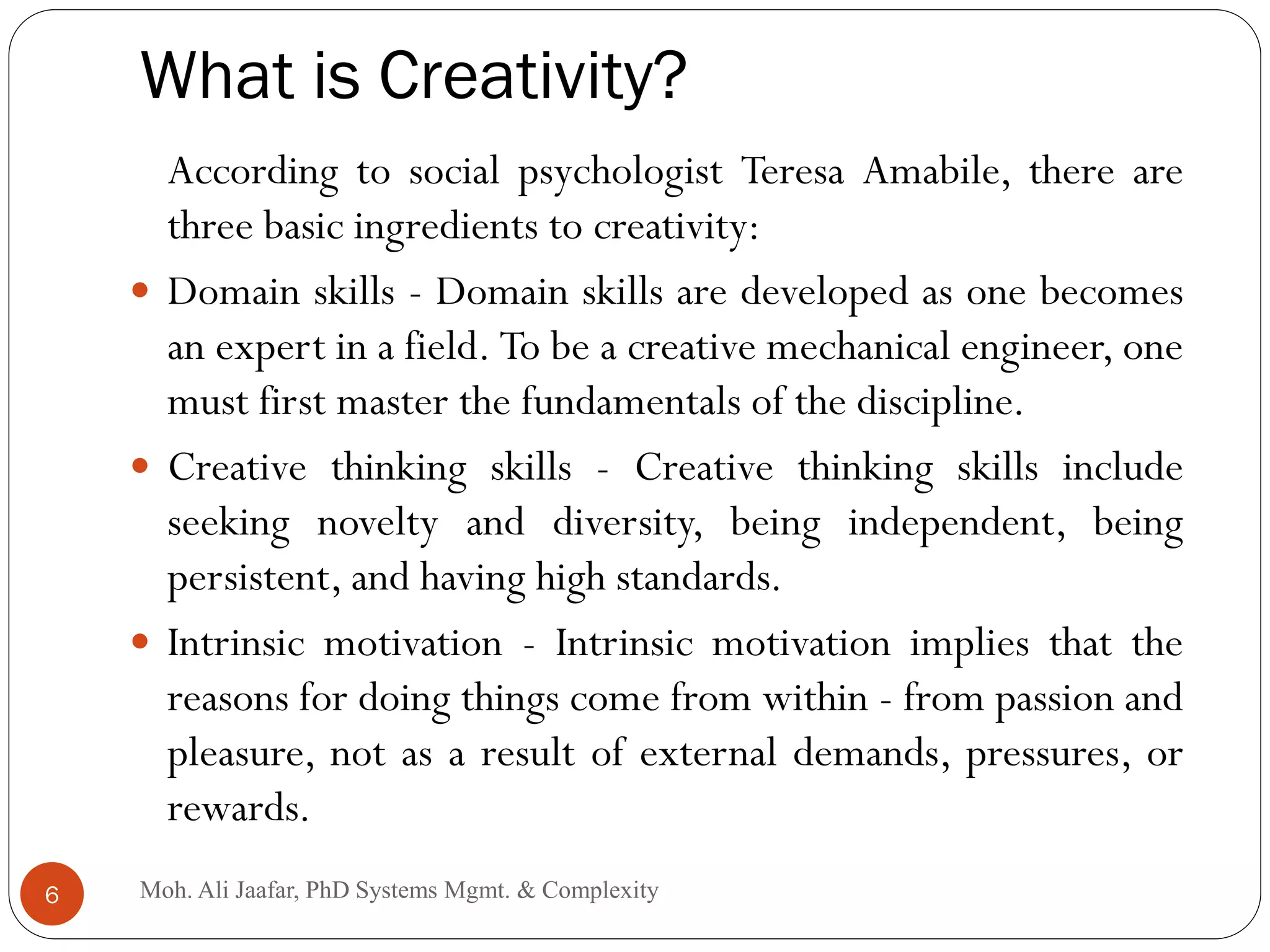 Innovation in a Summary by Mohammad Ali Jaafar | PPT