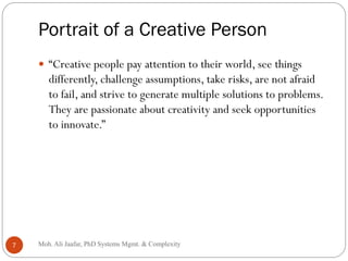 Innovation in a Summary by Mohammad Ali Jaafar | PPT