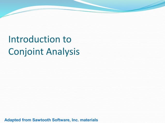 Innovation Intro to Conjoint | PPT