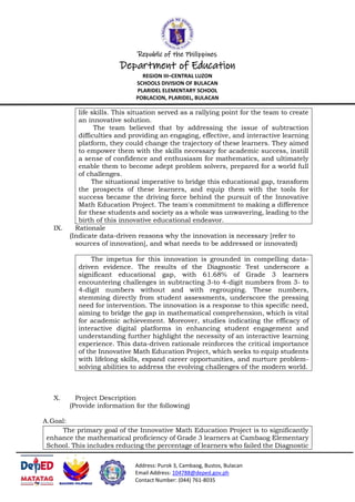 INNOVATION-PROJECT-PROPOSAL. ANNUAL IMPLEMENTATION PLANdocx | DOCX