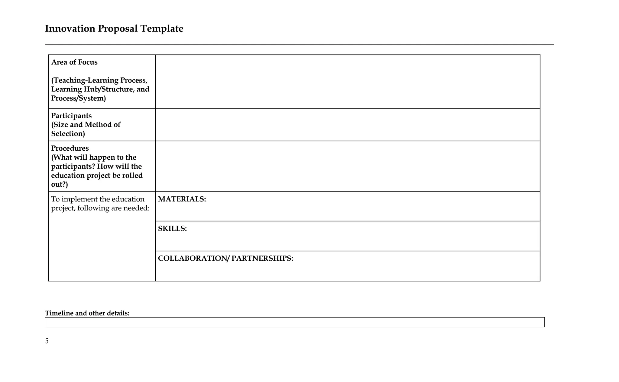 Innovation Proposal template sample.docx | Technology & Computing