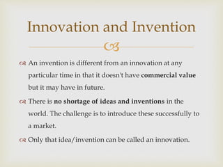 Innovation - Types and Phases | PPTX