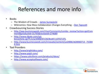 Innovation 2.0 Crowdsourcing Ideas | PPT