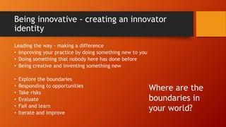 Being an innovator | PPT