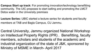 University Innovation Cell 2018 | PPT