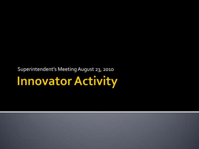 Innovation activity | PPT