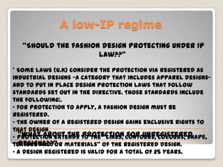 Industrial property in fashion design | PPTX