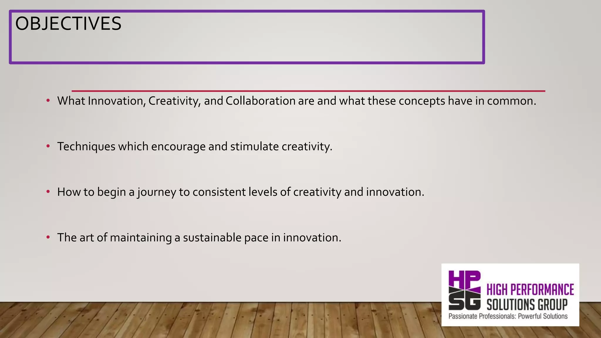 Innovation and Creativity in the Workplace | PPTX