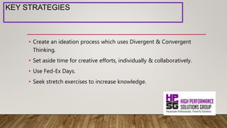 Innovation and Creativity in the Workplace | PPTX