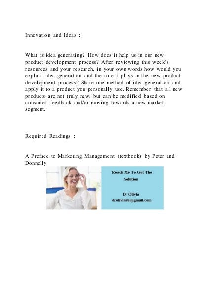 Innovation and Ideas What is idea generating How does it hel | PDF