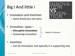 Innovation and Invention - Bucknell Presentation 1-21-2012 fct - final ...
