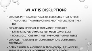 Disruption, Innovation and Risk | PPT