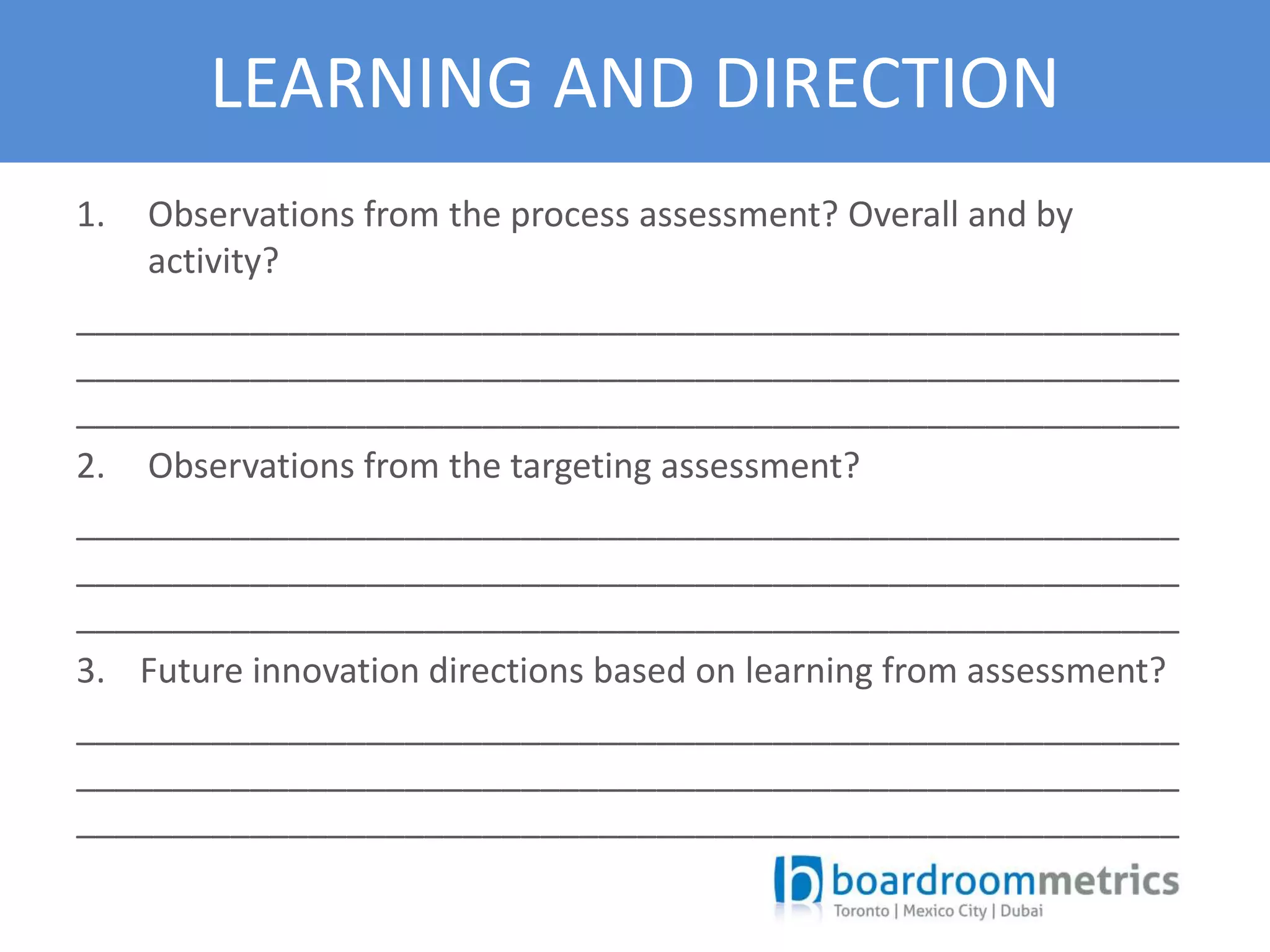Innovation Assessment Questionnaire | PPTX