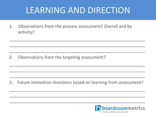 Innovation Assessment Questionnaire | PPTX