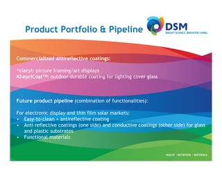 Innovation at DSM: Nanostructured Functional Coatings | PDF