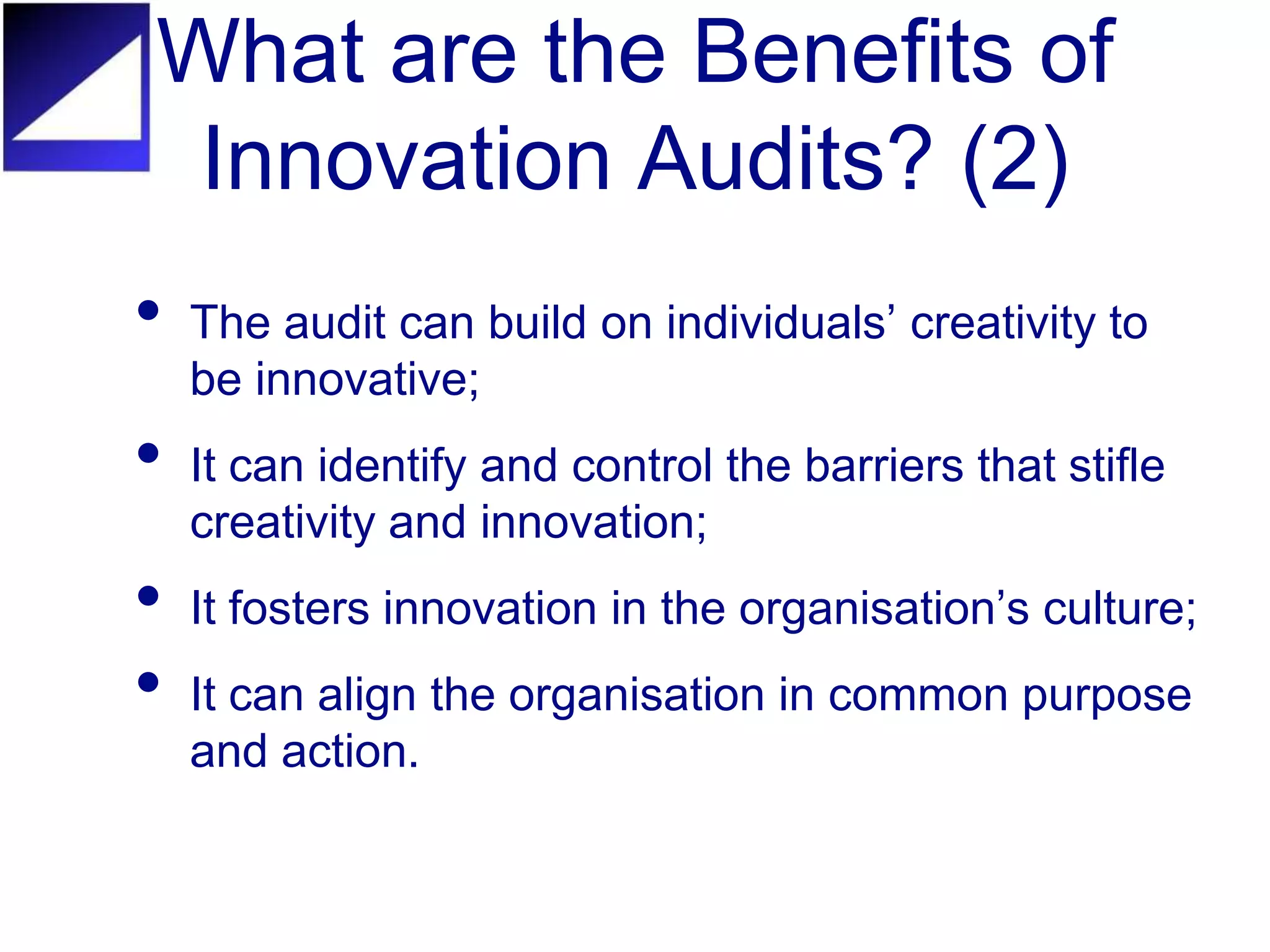 Innovation Audit Slides | PPT