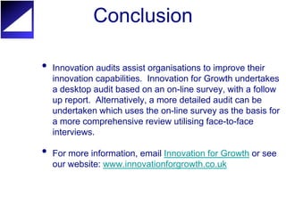 Innovation Audit Slides | PPT