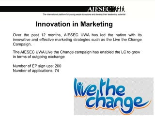 AIESEC UWA Innovation Award Application, July 2012 | PPT