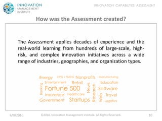 Innovation Capabilities Assessment - Introduction | PDF