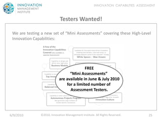 Innovation Capabilities Assessment - Introduction | PDF