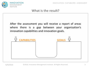 Innovation Capabilities Assessment - Introduction | PDF