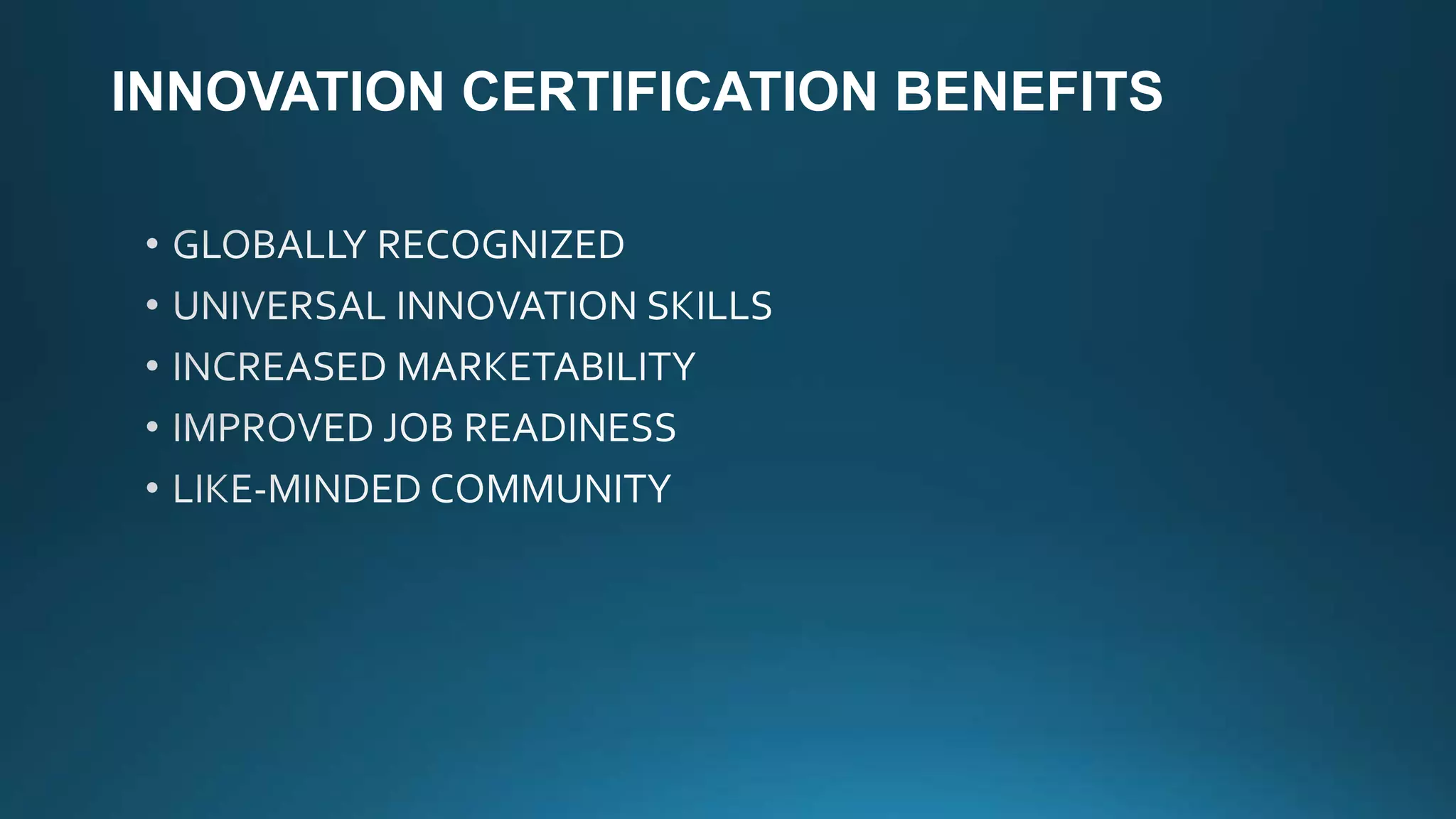 Innovation certification | PPTX