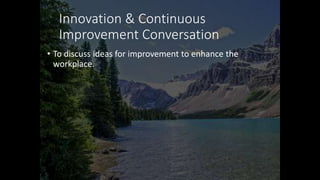 Innovation & continuous improvement conversation | PPTX