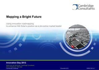 Cambridge Consultants Innovation Day 2012: Mapping a bright future ...