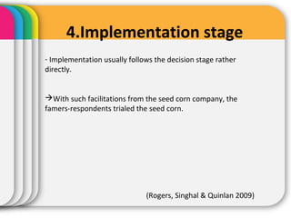 Innovation decision process | PPT | Agriculture | Industries