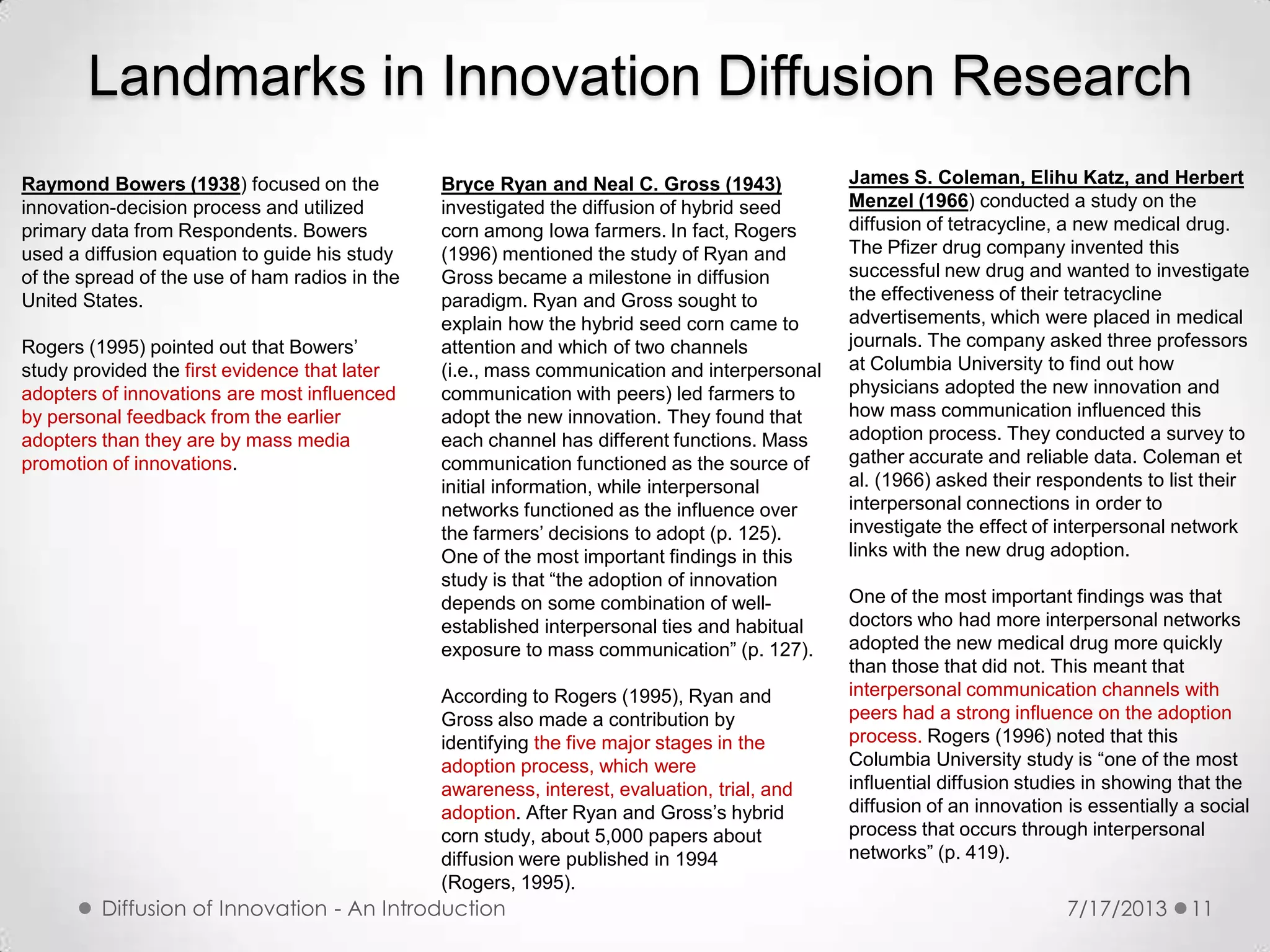 Innovation diffusion (Everett Rogers) | PPTX