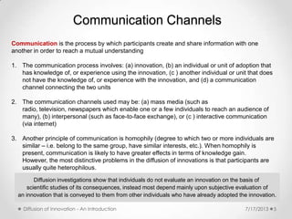 Innovation diffusion (Everett Rogers) | PPTX