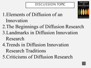 Innovation diffusion | PPTX