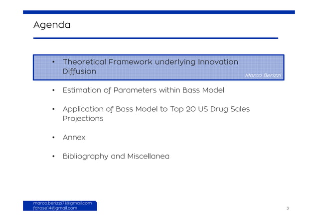 Innovation diffusion and pioneering bass model: Theory and Practical ...