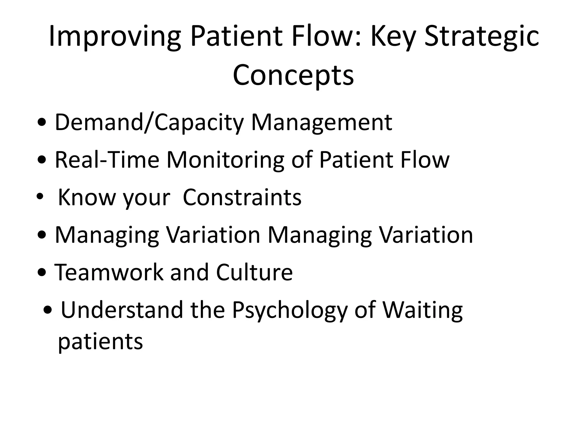 Innovative strategies to improve Emergency room work flow | PPTX