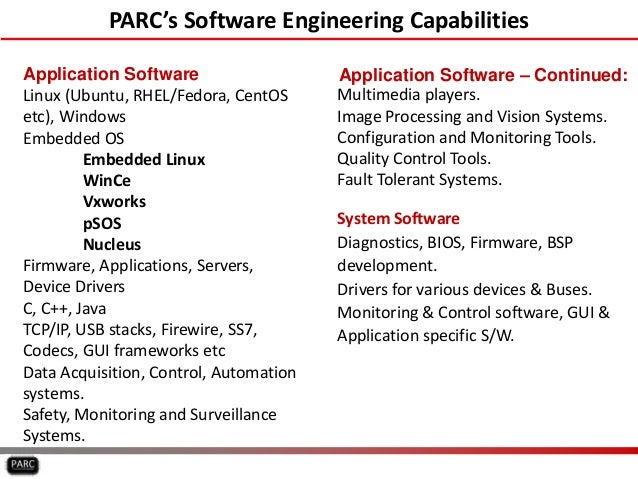 Embedded/Electronic System Design Services Capability Profile - PARC ...