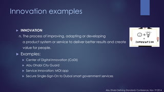 Innovation examples from the uae smart government | PDF