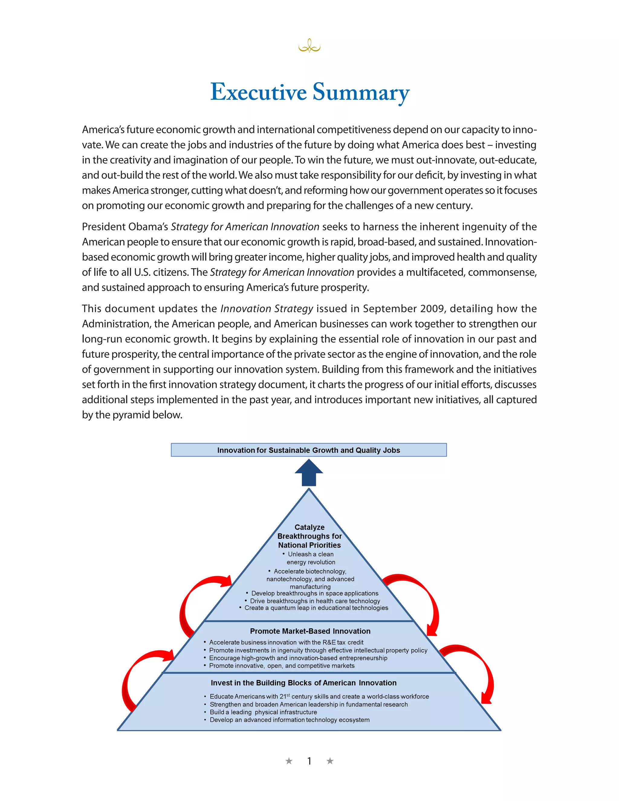A Strategy for American Innovation - Executive Summary | PDF