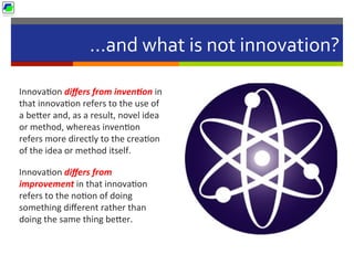 Innovation explained | PDF